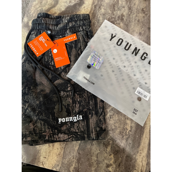 YoungLA | Shorts | Mens Youngla Shorts Dark Tree Camo Large Green ...